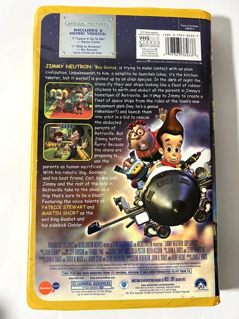 JIMMY NEUTRON: BOY Genius (VHS, 2002, Clam Shell) $8.08 - PicClick CA