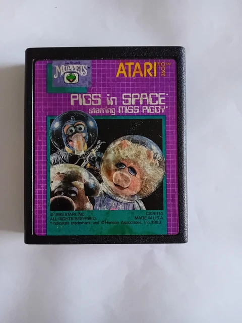 MUPPETS PIGS IN Space Starring Miss Piggy Atari 2600 Game Cartridge ...