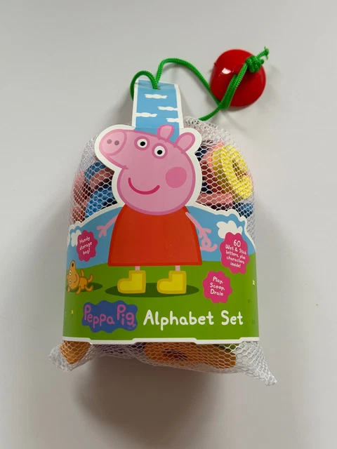 PEPPA PIG BATH Time Foam Alphabet Letters ABCD Toy Set Age 3+ Brand New ...