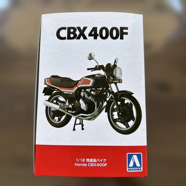 AOSHIMA HONDA CBX400F Maßstab 1:12 Druckgussmodell Pearl Shell White ...