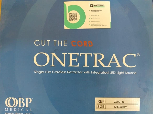OBP SURGICAL LIGHTED Retractor/Cut The Cord Onetrac(135*20Mm) $300.00 ...