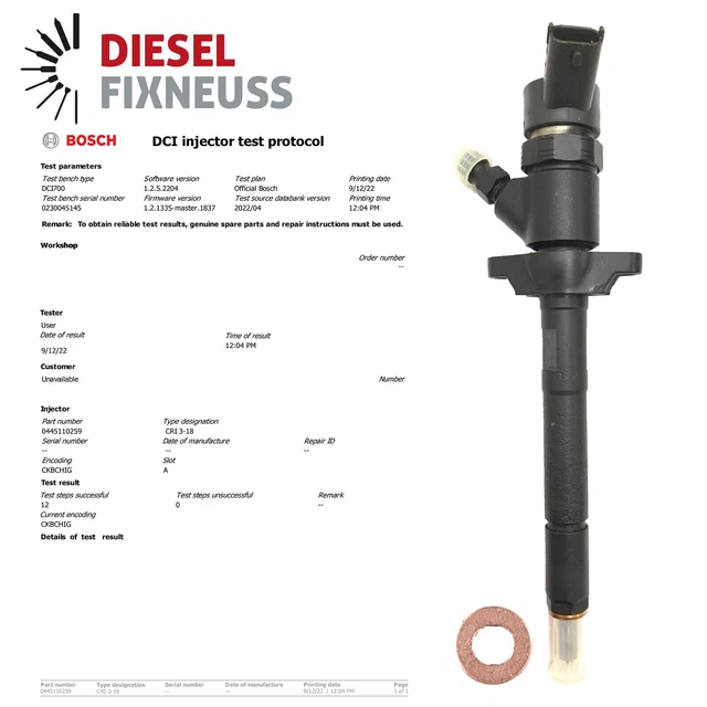 EINSPRITZDÜSE INJEKTOR INJECTOR FORD FOCUS C-MAX 1.6 TDCI 80kW 109 PS ...