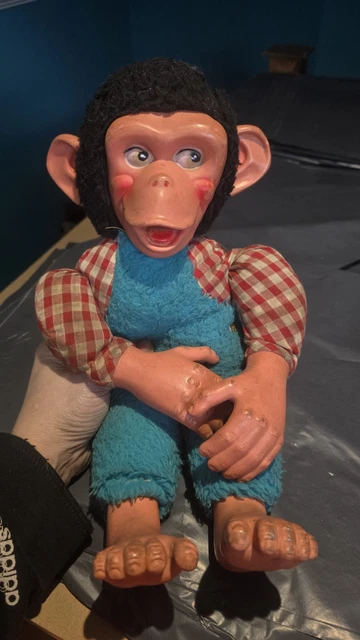 JACKO MONKEY VINTAGE Soft Toy/doll 1960's/70's, Needs Some Tlc, 40cm ...
