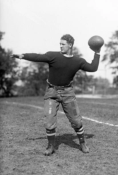 Portrait Columbia University Halfback Lou Gehrig Posing Passing 1922 Old Photo Eur 681