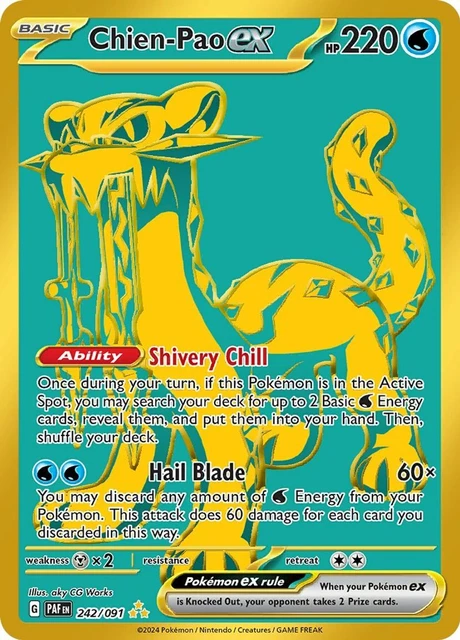 CHIEN-PAO EX - 242/091 - Pokemon Paldean Fates Hyper Rare Card NM $24. ...