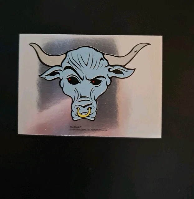 RARE WWF WWE 1999 The Rock Brahma Bull Attitude Sticker - Australian ...
