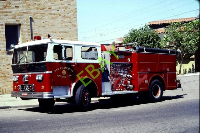 SFFD SAN FRANCISCO Fire Apparatus SLIDE: E-37 1973 WARD LAFRANCE $4.99 ...