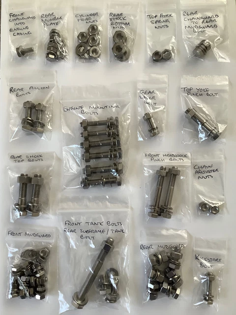 BSA BANTAM D7 Complete Restoration Nut & Bolt Fixing Kit A2 Stainless ...