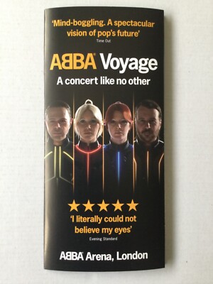 ABBA VOYAGE UK Promotional Flyer 2022 * Agnetha Frida Concert Promo ...