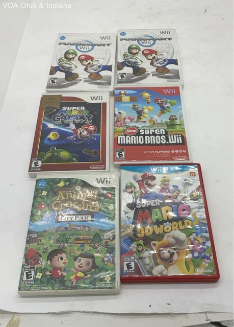 NINTENDO WII LOT Of Six EMPTY Mario & Animal Crossing Game Disk Cases ...