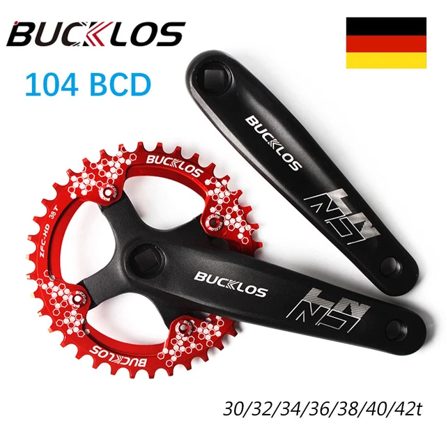104BCD 30-42T MTB Fahrrad Schmal Breit Kettenblatt Kurbelgarnituren ...