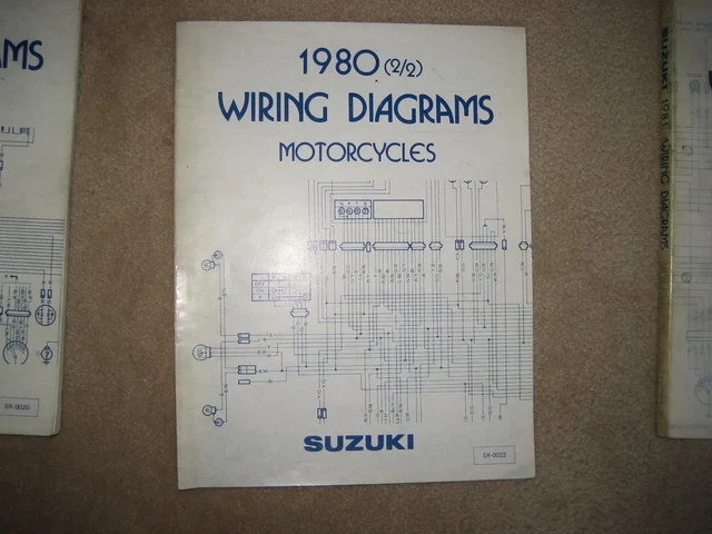 SUZUKI GT, GS, DR, GN, TS, WIRING DIAGRAMS, approx. 22 Div. MODELS, 80 ...