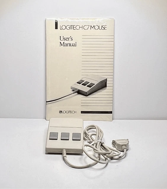 LOGITECH C7 TRACKBALL Serial Mouse w/ Manual $41.65 - PicClick