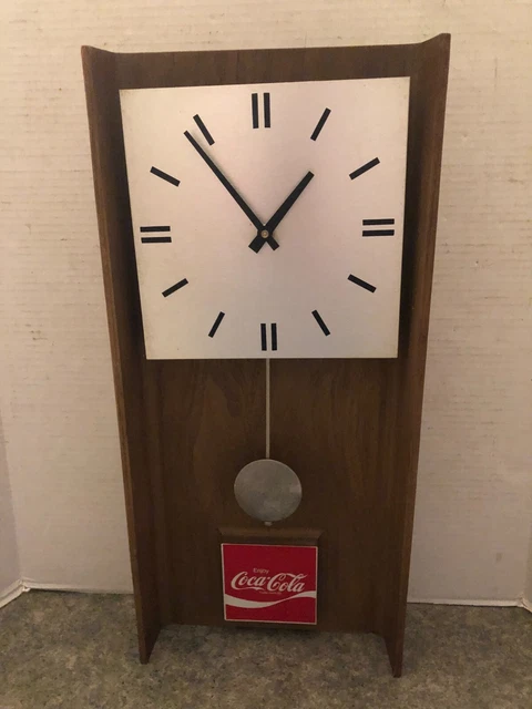 RARE VINTAGE 1970'S Coca-Cola Pendulum Clock Battery Operated EUR 94,03 ...