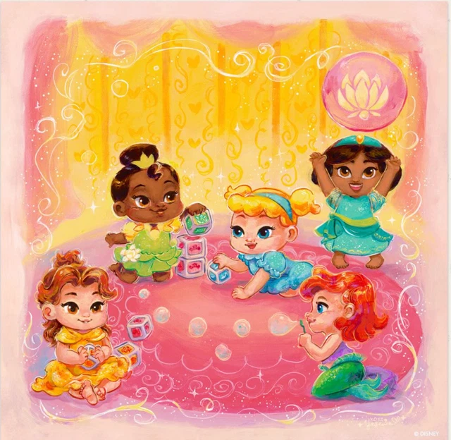 2026 DISNEY PARKS Yesenia Moises Princess Babies Playdate Mini Print ...