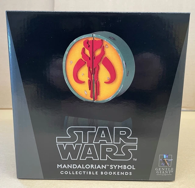 STAR WARS GENTLE Giant Mandalorian Symbol Collectible Bookends 677 of ...