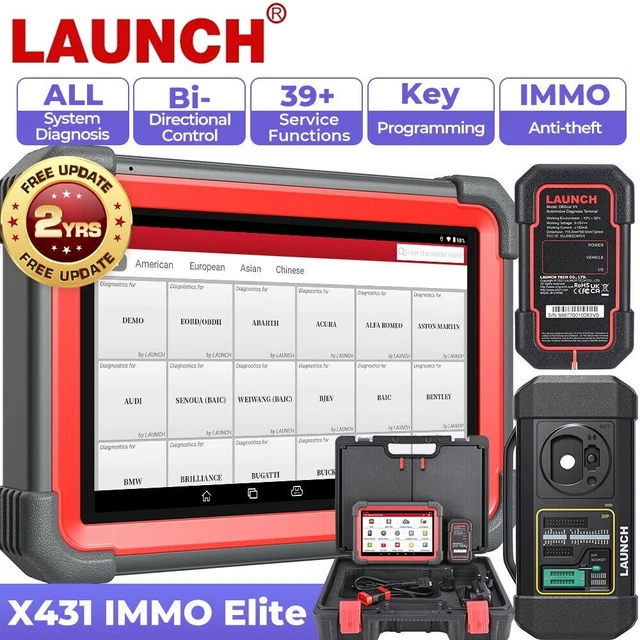 LAUNCH X431 IMMO Elite Key Programming Tool Full System Diagnostic ...