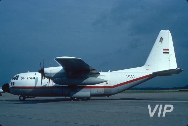 DIAPOSITIVA ORIGINALE SU-BAM Lockheed VC130 Egypt Air Force, 1989 EUR 5,38 - PicClick IT