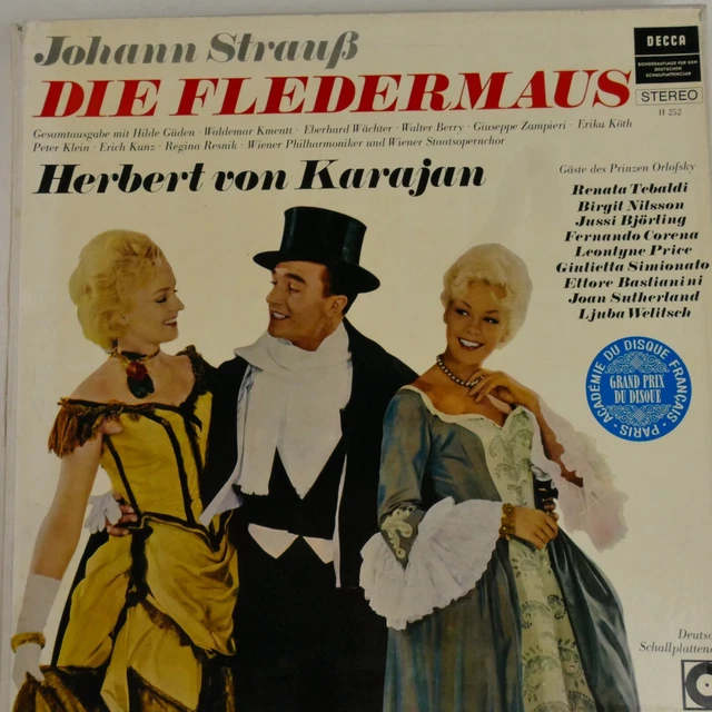 HERBERT VON KARAJAN Strauss Die Fledermaus 1958 DECCA H-252 LP-8664 EUR ...