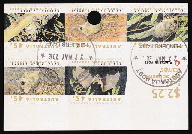 AUSTRALIA 1992 THREATENED Species 45c sheetlet ERROR AT BOTTOM. cat ...