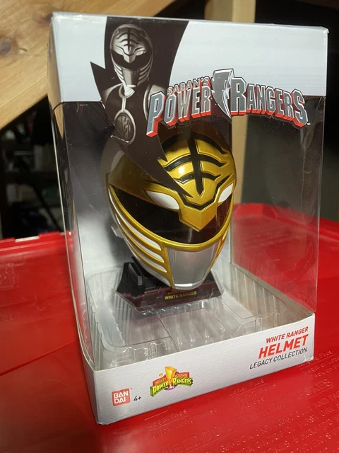 POWER RANGERS LEGACY Mighty Morphin White Ranger Helmet 1:4 Mini Tommy ...