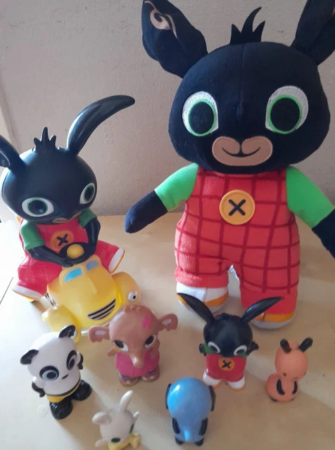 CBEEBIES BING TALKING 12” Plush Soft Toy, Bing Squeaking Taxi Car & 6 ...
