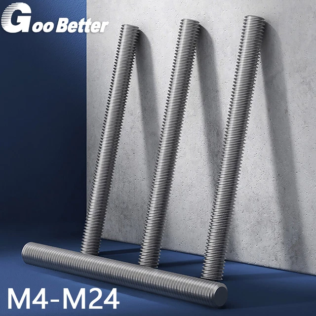 M4 M5 M6 M8 M10 M12 M14 M16 - M24 Left Hand Threaded Bar Rod Studding ...