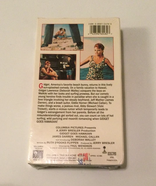 VHS GIDGET GOES Hawaiian 1992 comédie James Darren Michael Callan ...