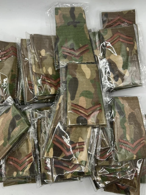 BRITISH ARMY MTP Rank Slides with Tan Chevrons - Corporal - 50 pairs ...