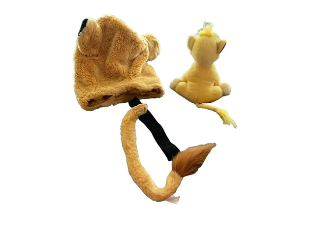 DISNEY STORE LION King Simba Hat & tail fancy dress set plus Plush kids ...