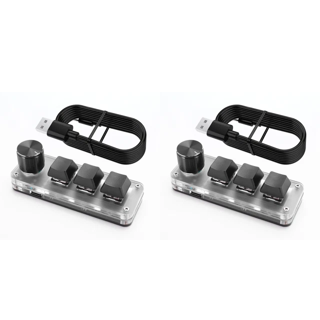 3 Key 1 Knob Programming Macro Custom Knob Keyboard Rgb Macropadblack 3 Keys 4223 Picclick Au 