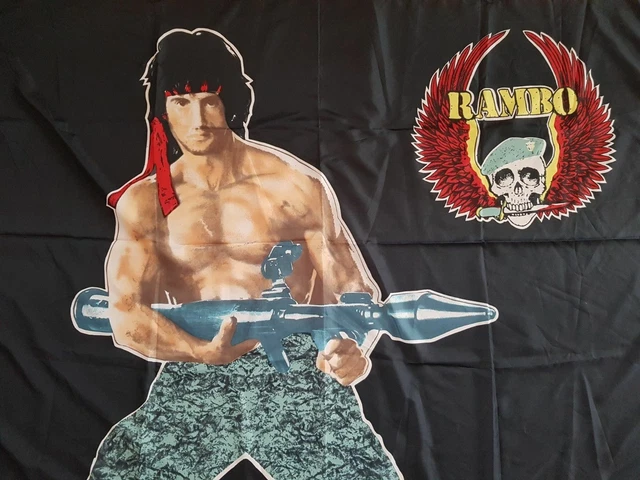 RAMBO STALLONE BANDIERA Flag Bandera Flagge Drapeau Vintage Cm 95X125 ...