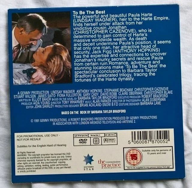 TO BE THE Best Barbara Taylor-Bradford DAILY MAIL PROMO DVD EUR 1,75 ...