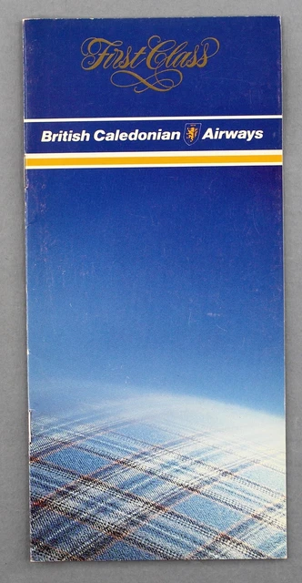 BRITISH CALEDONIAN FIRST Class Airline Brochure B747 Dc10 Seat Maps ...