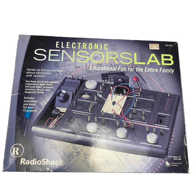 RADIO SHACK ELECTRONIC Sensors Lab 28-278 Learning Educational Kit $40. ...