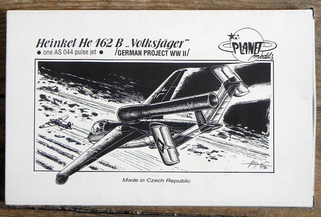 HEINKEL HE 162 B "Volksjäger" AS 044 Pulse Jet 1/72 Planet Models Resin ...
