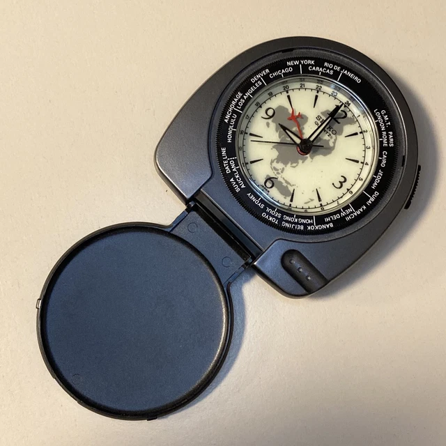 VINTAGE SEIKO QUARTZ Portable Pocket Digital & Clock Travel Alarm ...