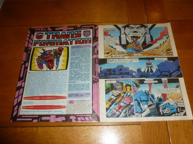 THE TRANSFORMERS COMIC - No 86 - Date 08/11/1986 - UK Marvel Paper ...