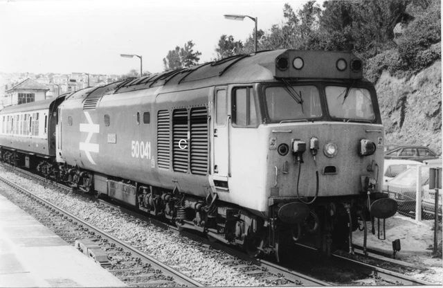 BRITISH RAILWAY B.R Photograph - Class 50 50041 'Bulwark' Dawlish 02/08 ...