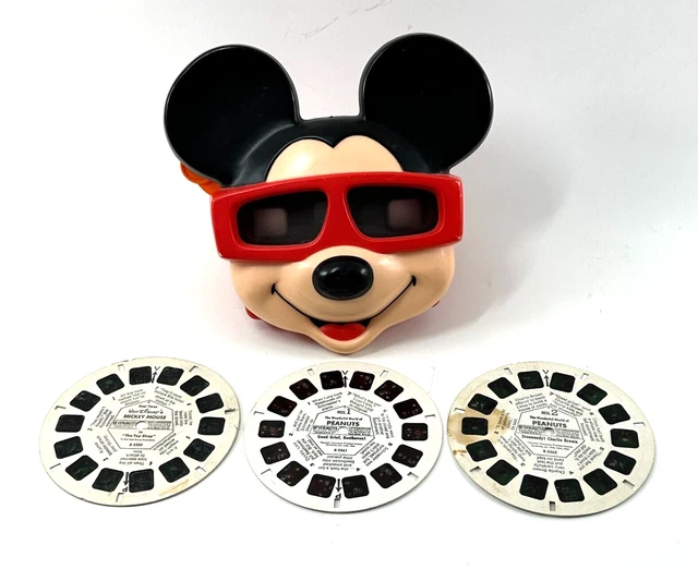 WALT DISNEY MICKEY Mouse 3D Viewmaster Peanuts 1 and 2 and Mickey Mouse ...