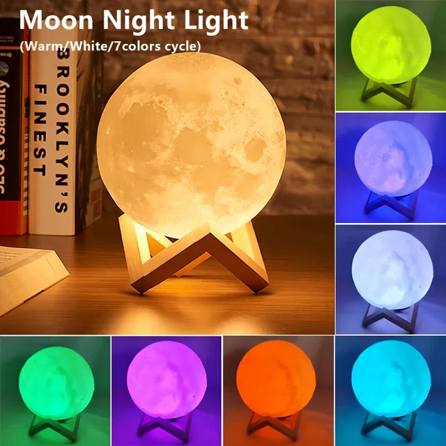 BOOK LIGHT LED Moon Light Galaxy Light, Moon Night Light, Girl, Boy ...
