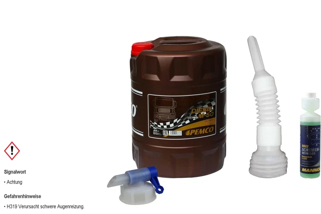 20L PEMCO DIESEL DIESEL M-50 SHPD 20W-50 Motoröl Auslaufhahn Schlauch Reiniger EUR 84,20 ...
