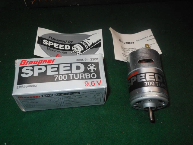 MOTEUR ÉLECTRIQUE VINTAGE Graupner Speed 700 turbo 9,6 pour modèles R/C ...
