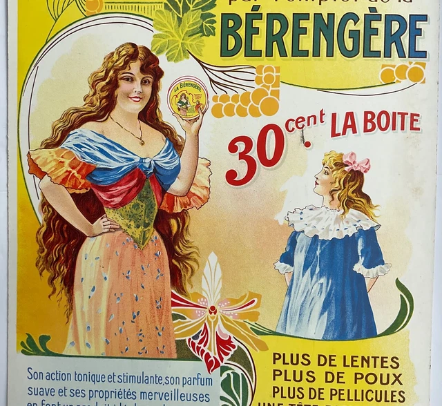 ANCIENNE PUBLICITÉ CARTON Beauté De La Chevelure Bérengère Coiffure ...