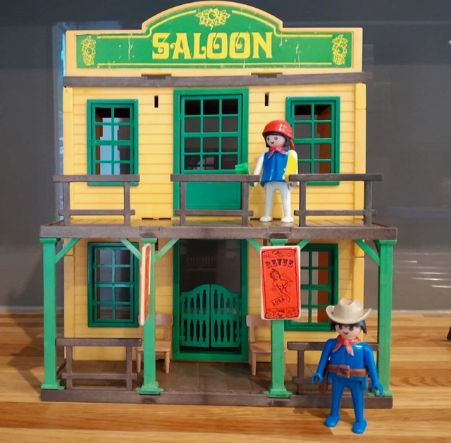 PLAYMOBIL VINTAGE WESTERN Saloon set 3425 + 3426 Miner's Hotel sets ...