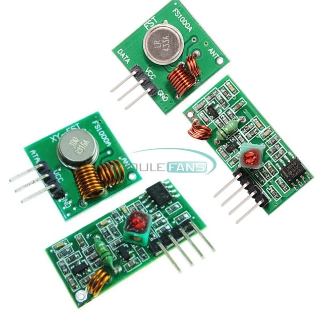 1/5PCS 315/433 MHZ RF Transmitter & Receiver Wireless Module Arduino ...