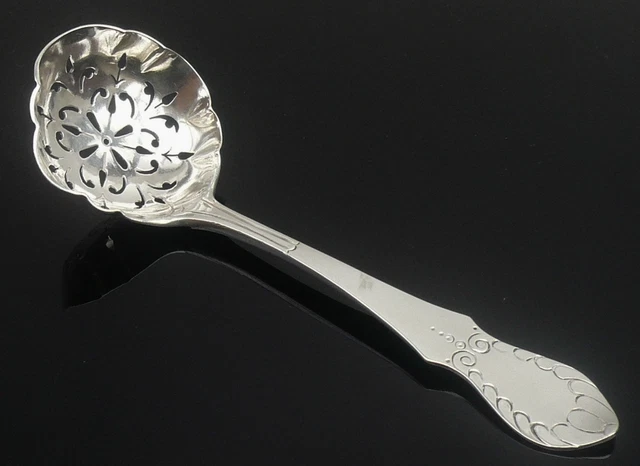 ANTIQUE STERLING SILVER Sifter Ladle, London 1891, Charles Edwards £78. ...