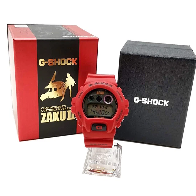 CASIO G-SHOCK DW6900 FS Gundam Zaku II Zeon Char Aznable Red Digital ...