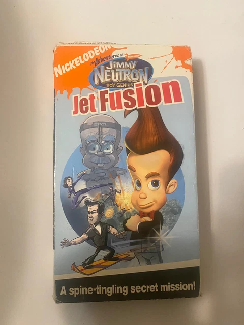 Jimmy Neutron Boy Genius Jet Fusion Nickelodeon Vhs Rare Htf Late 3977