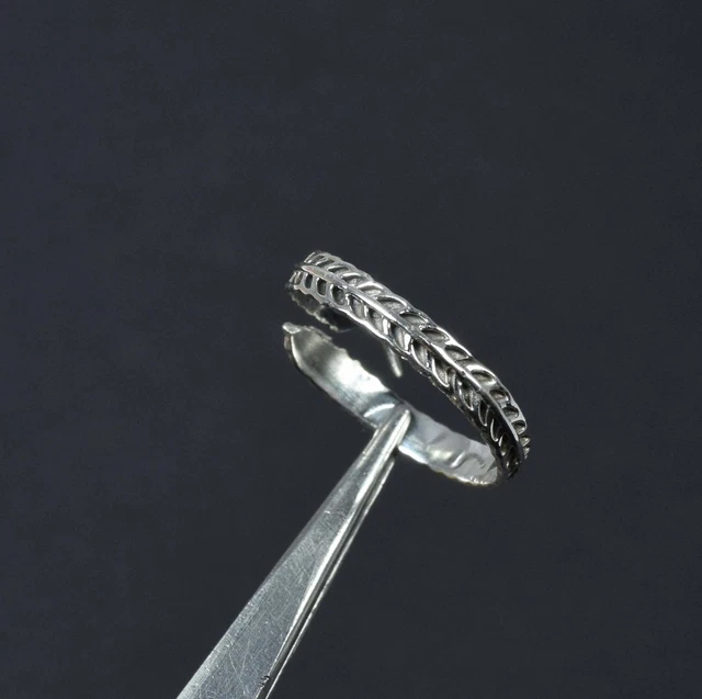 925 SOLID STERLING Silver Plain Feather Ring-9 US M443 $12.99 - PicClick AU